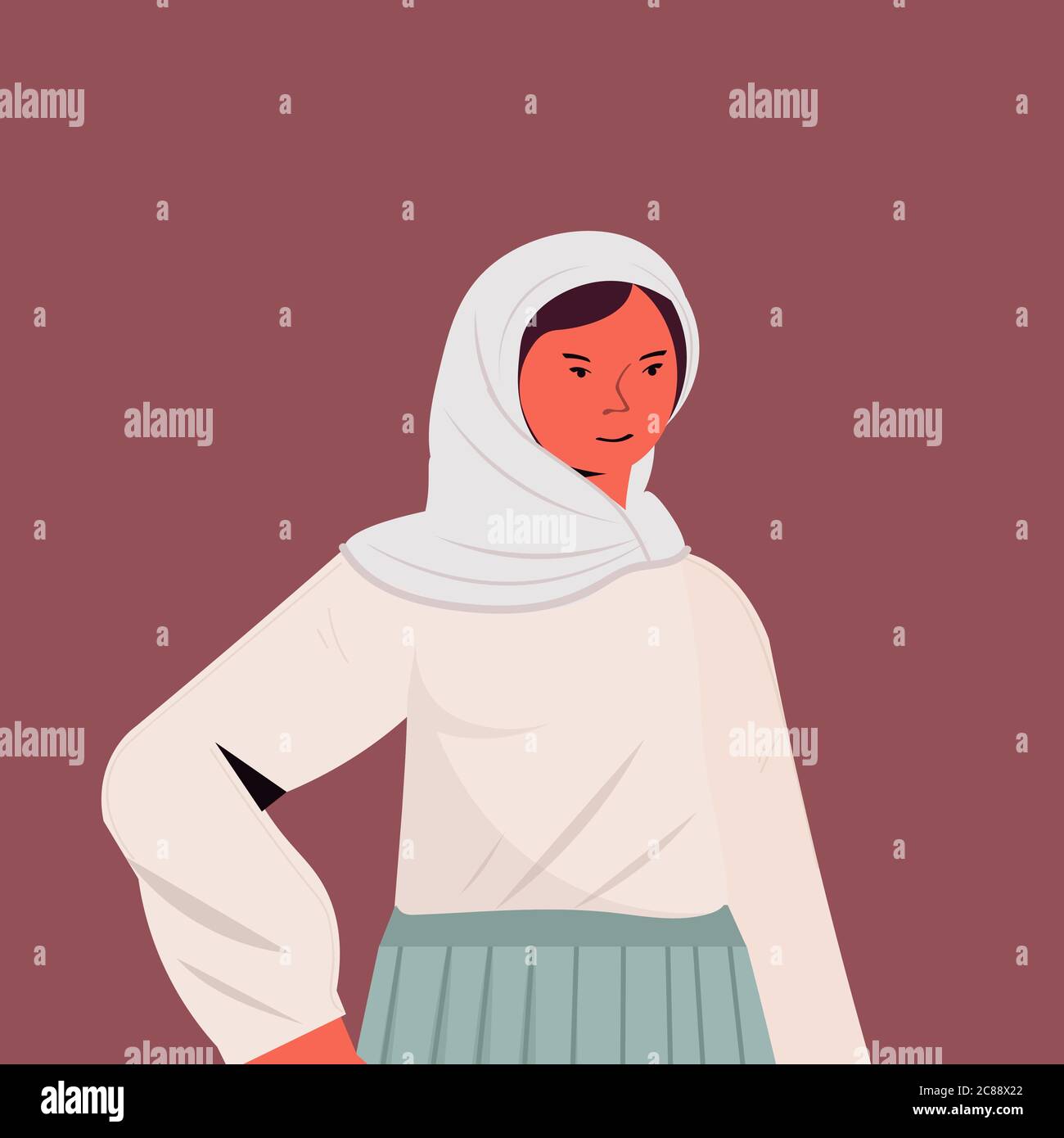 arabic woman in traditional clothes arab female cartoon character ...