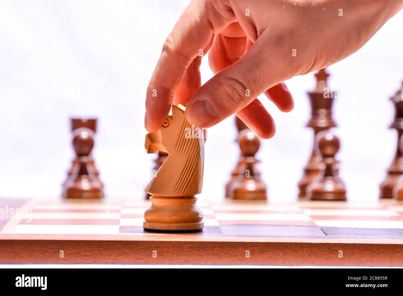 Photo Picture of the Classic Wooden Chess Piece Stock Photo - Alamy