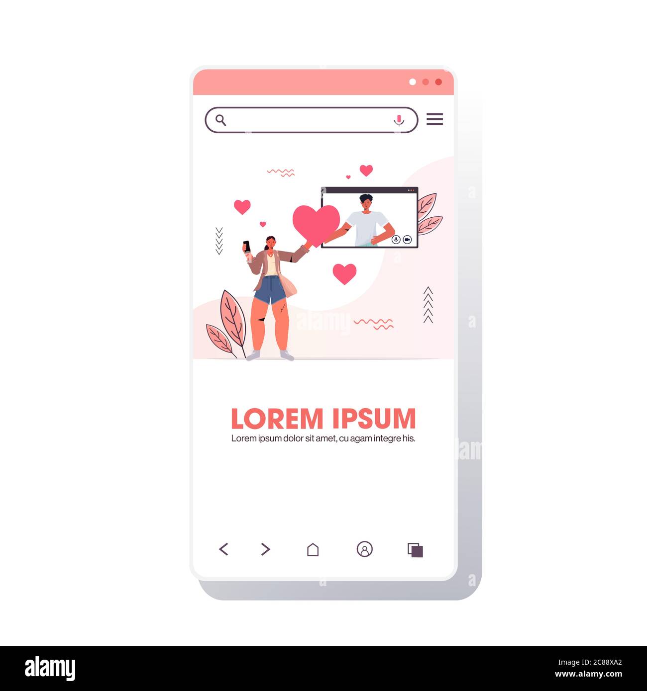 Woman in virtual meeting Stock Vector Images - Alamy