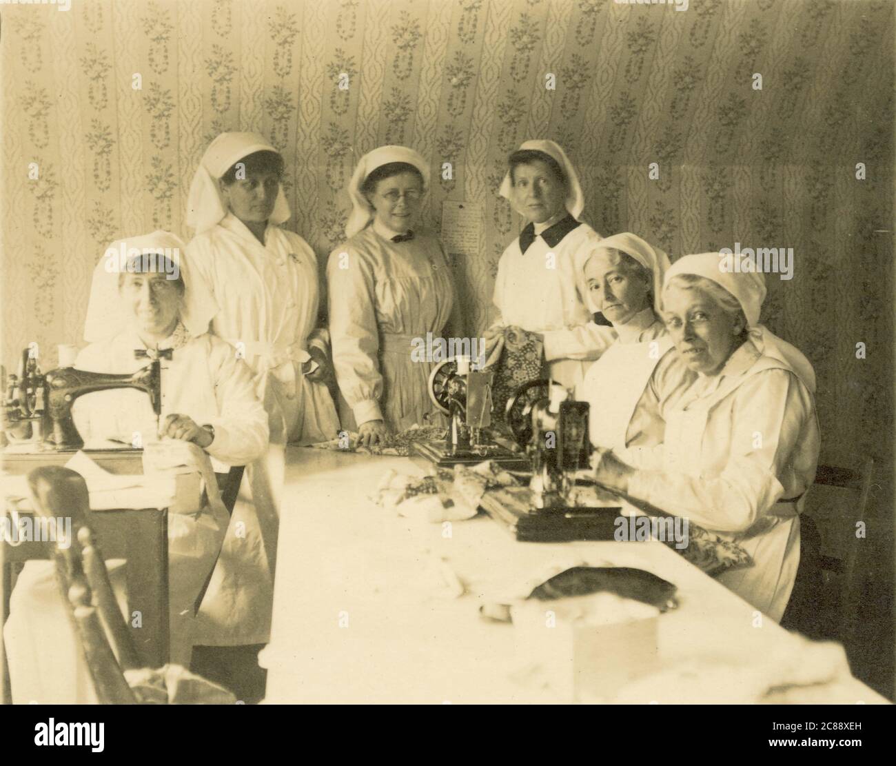 Sew sewing machine machines making bandage bandages dressing dressings ...