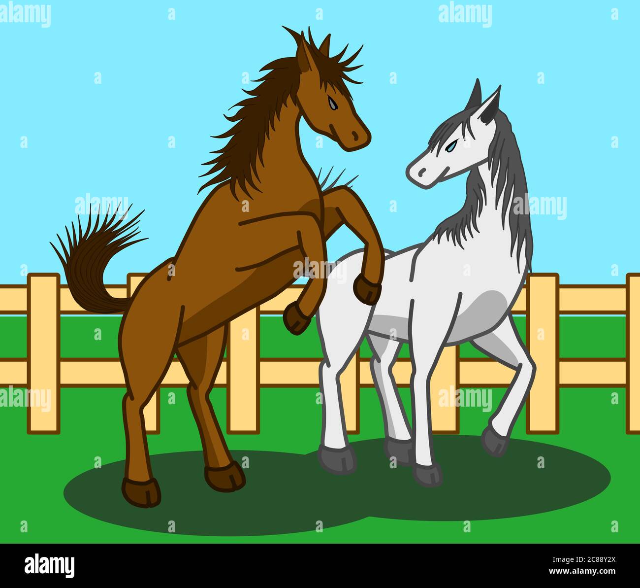 Horses that are lovers playing together Stock Vector Image & Art - Alamy