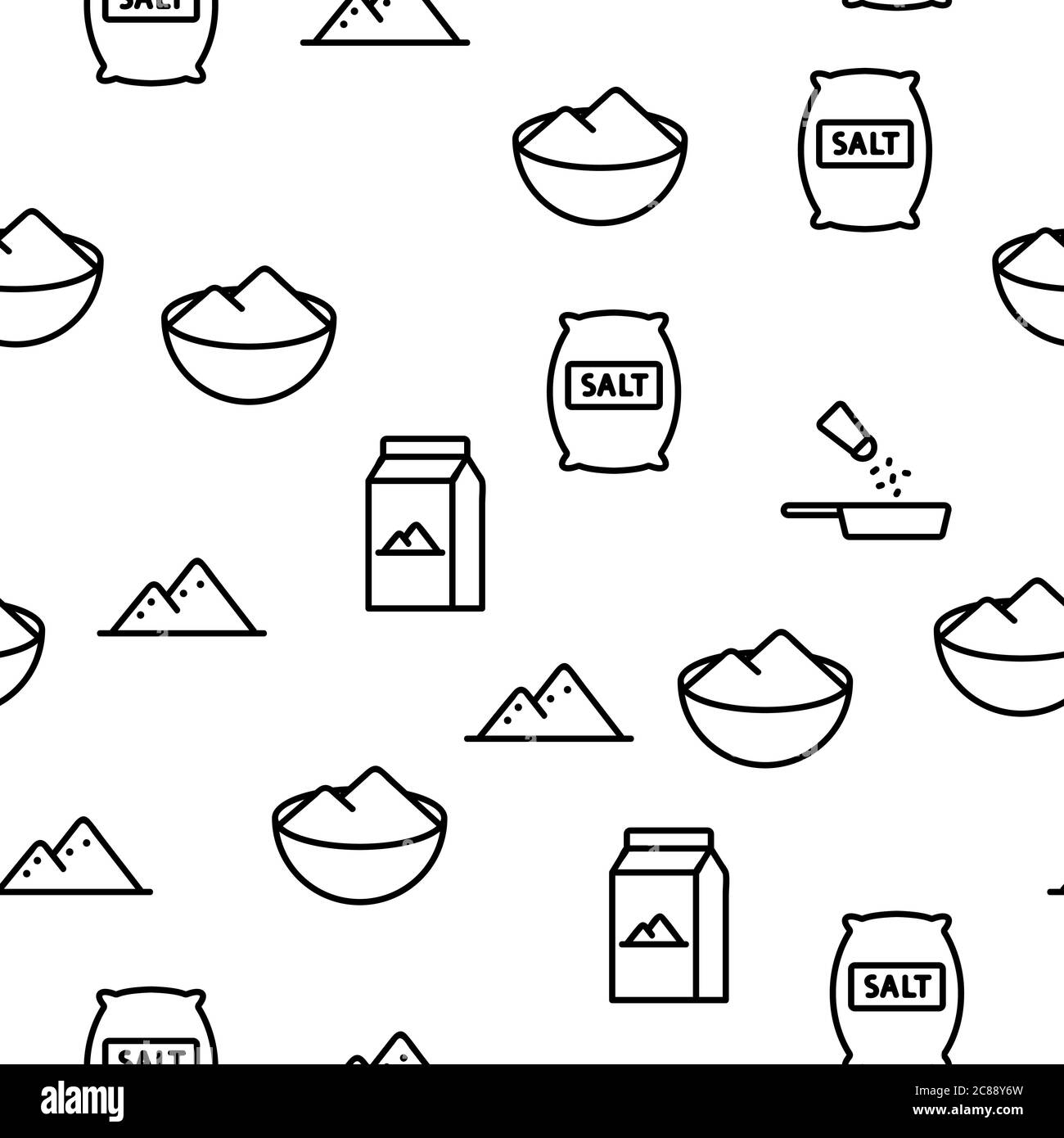 Salt Flavoring Cooking Vector Seamless Pattern Stock Vector Image & Art ...