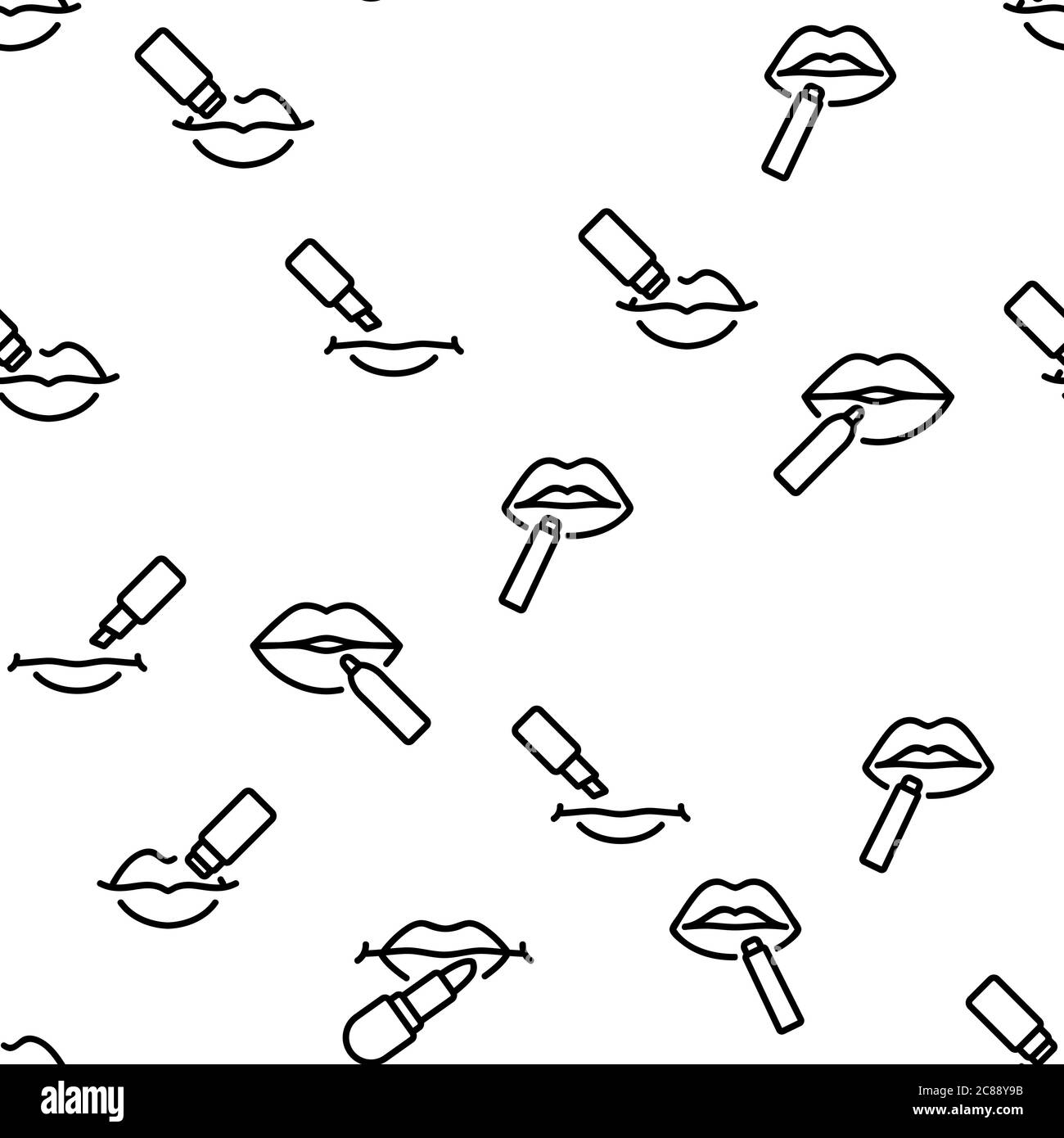 Lip Balm Cosmetic Vector Seamless Pattern Stock Vector Image & Art - Alamy