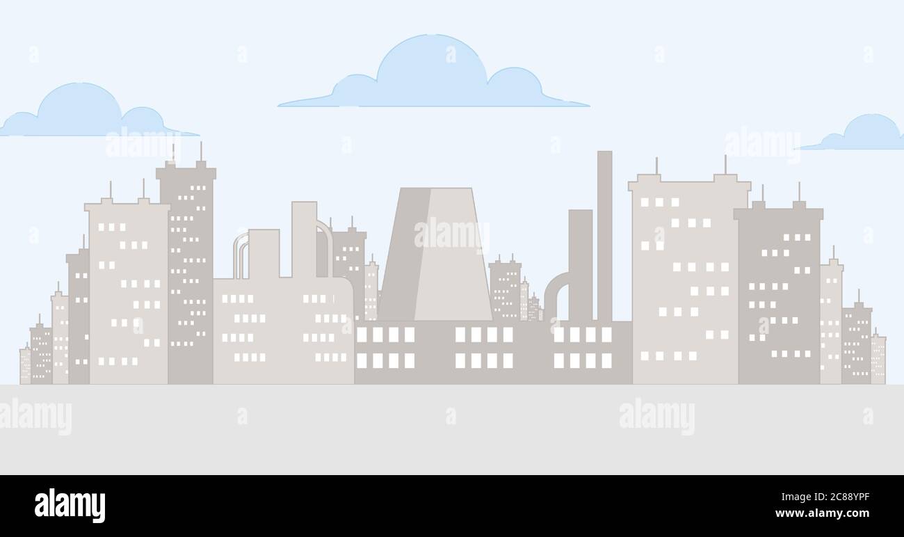 Cityscape Vector Outline