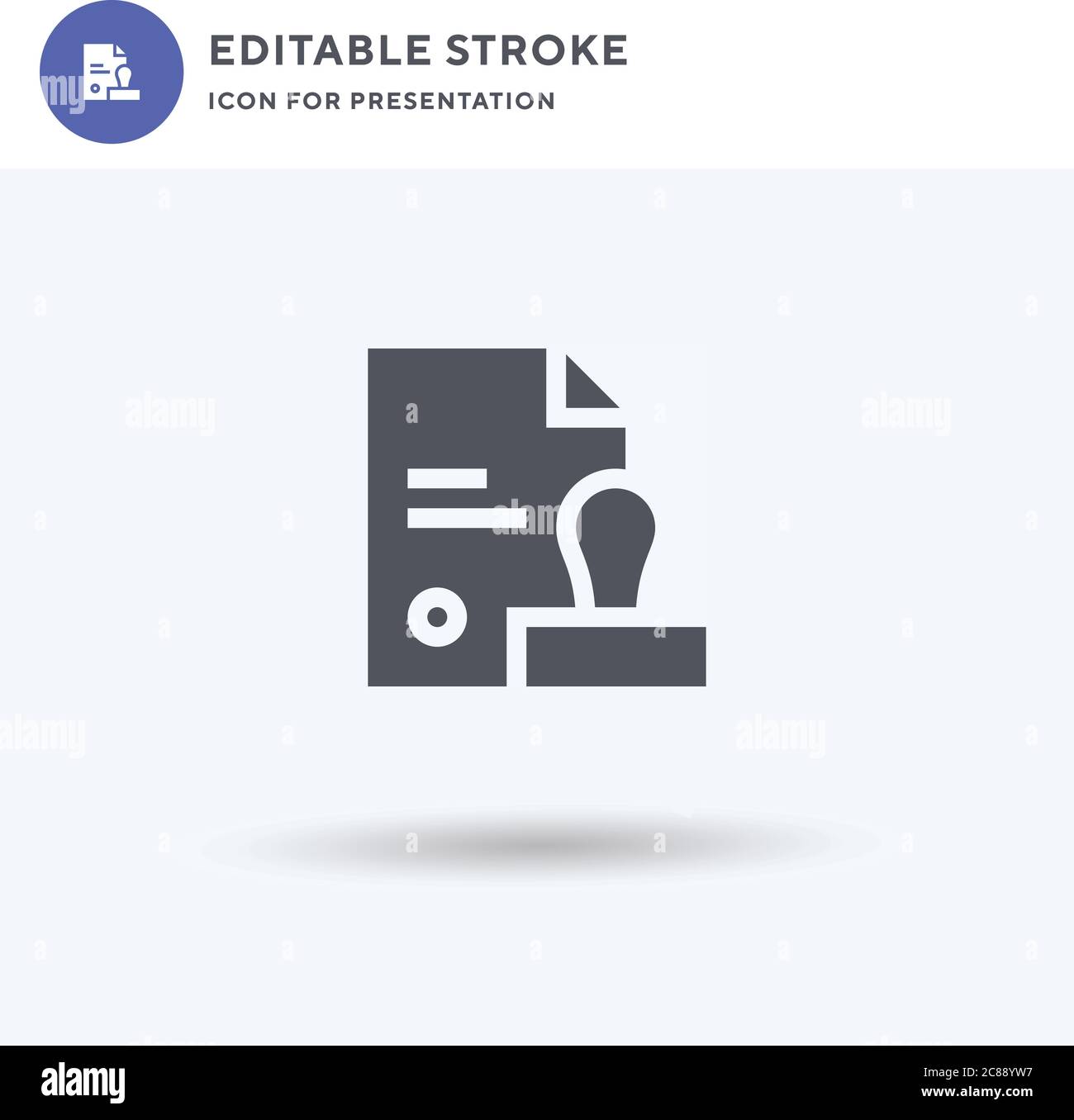 Permission icon vector, filled flat sign, solid pictogram isolated on ...