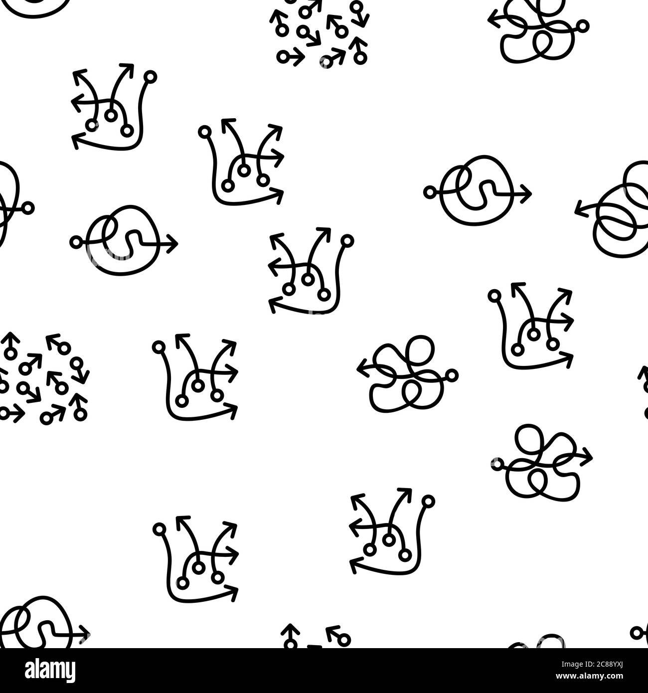 Chaos Arrow Movement Vector Seamless Pattern Stock Vector Image & Art ...