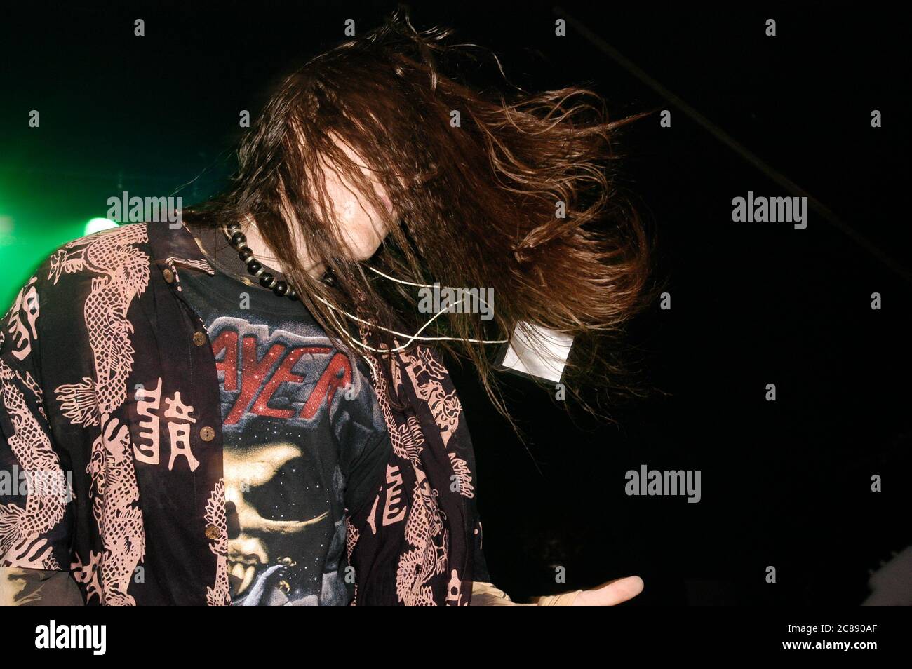 Performer ‘Godbolt’ performing in the 2004 uk air guitar championships ...