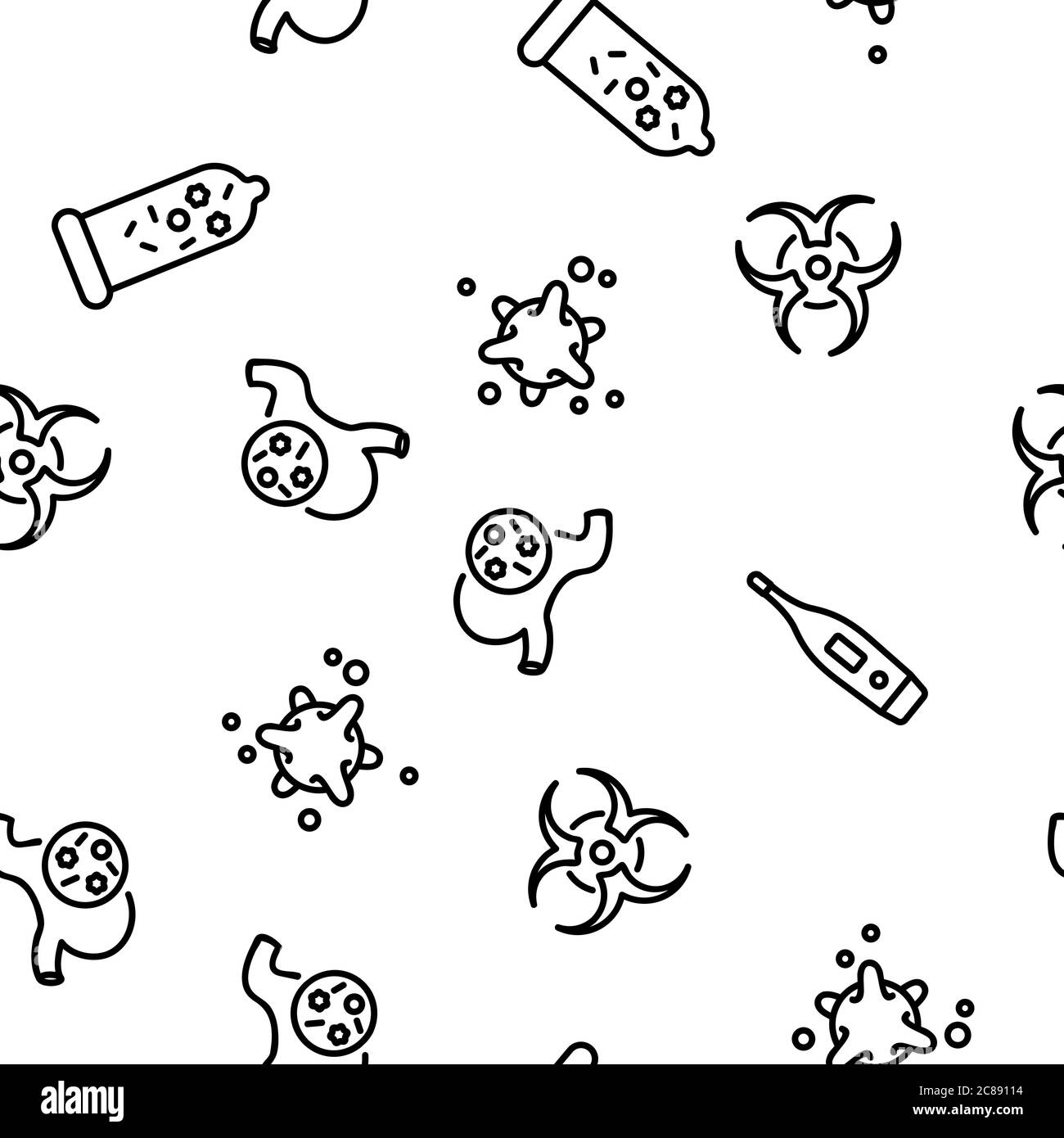 Infection And Disease Vector Seamless Pattern Stock Vector Image & Art ...