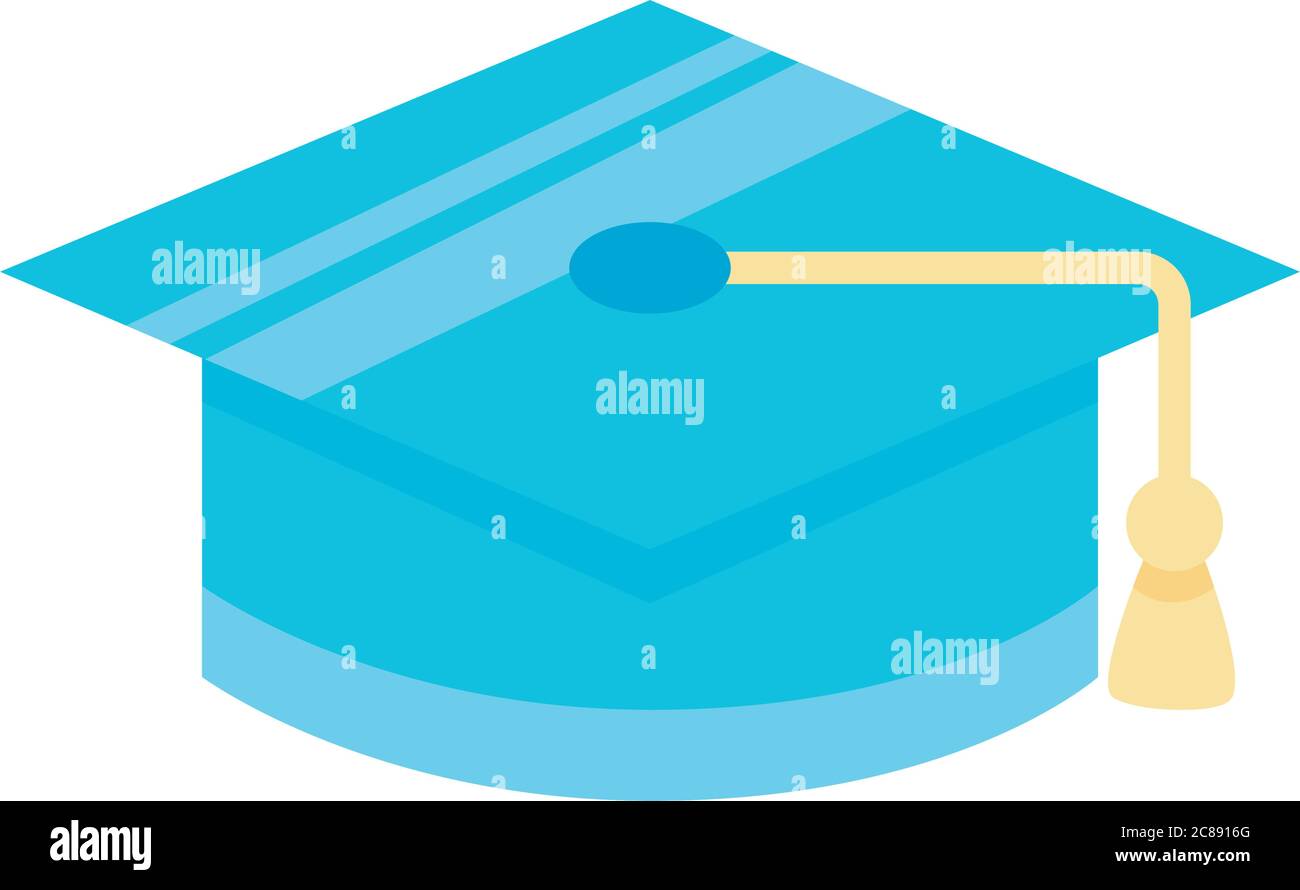 graduation hat flat style icon vector illustration design Stock Vector ...