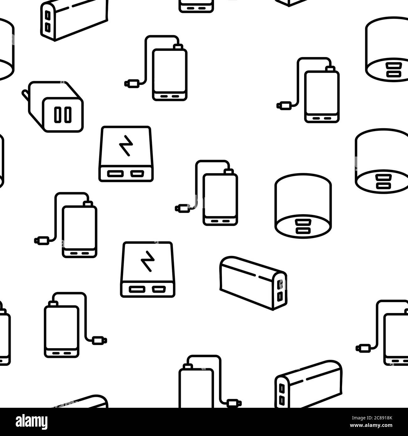Power Bank Device Vector Seamless Pattern Stock Vector Image & Art - Alamy
