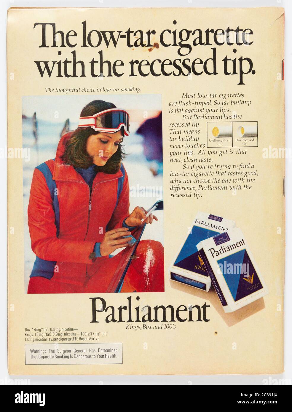 Cigarette advert low tar hi-res stock photography and images - Alamy