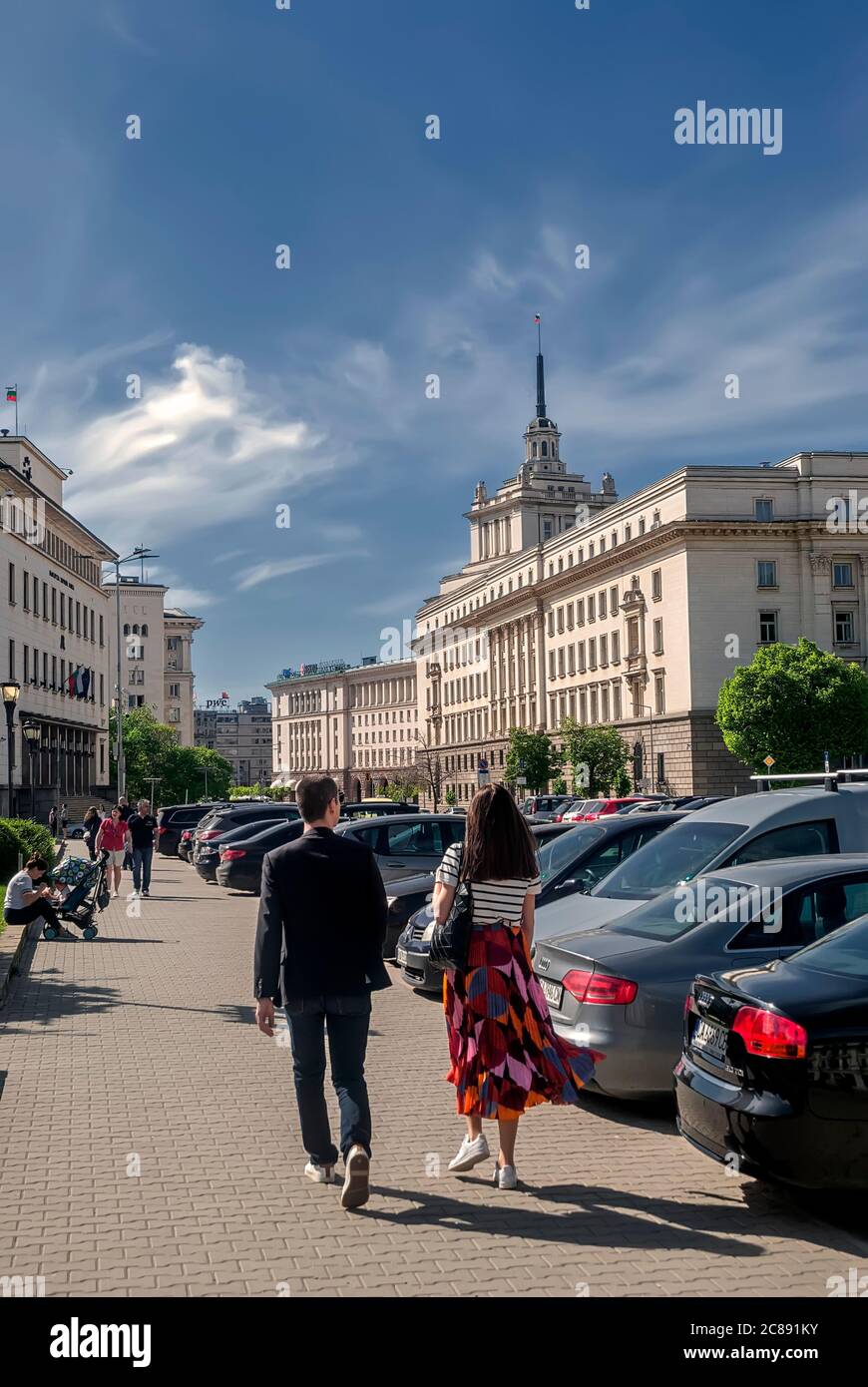 pedestrians in the central part of Sofia;Bulgaria Stock Photo - Alamy