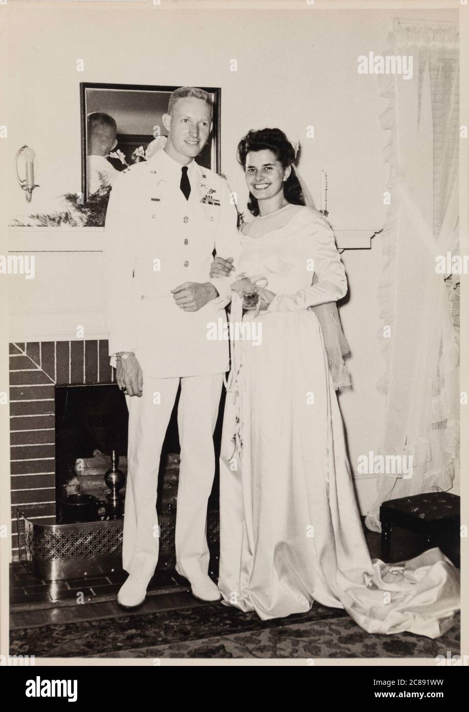 Military Wedding Photograph, World War II, 1947 Stock Photo - Alamy
