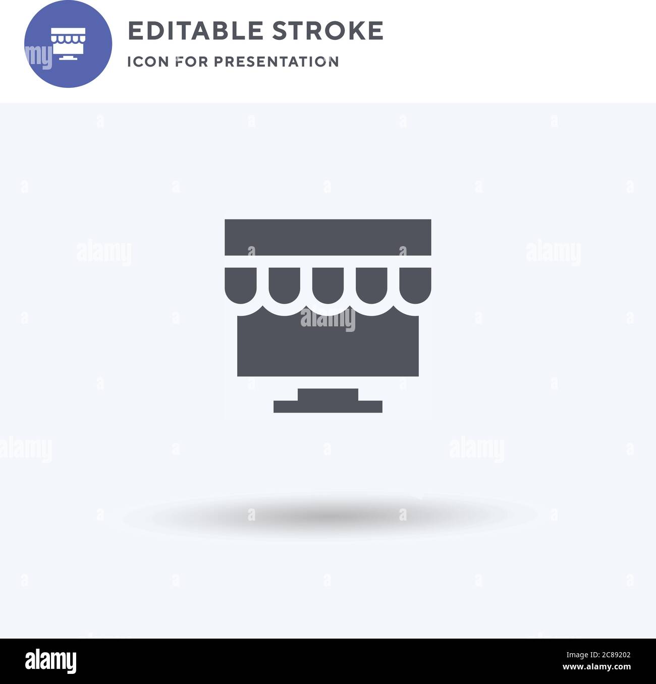Online Shop icon vector, filled flat sign, solid pictogram isolated on ...