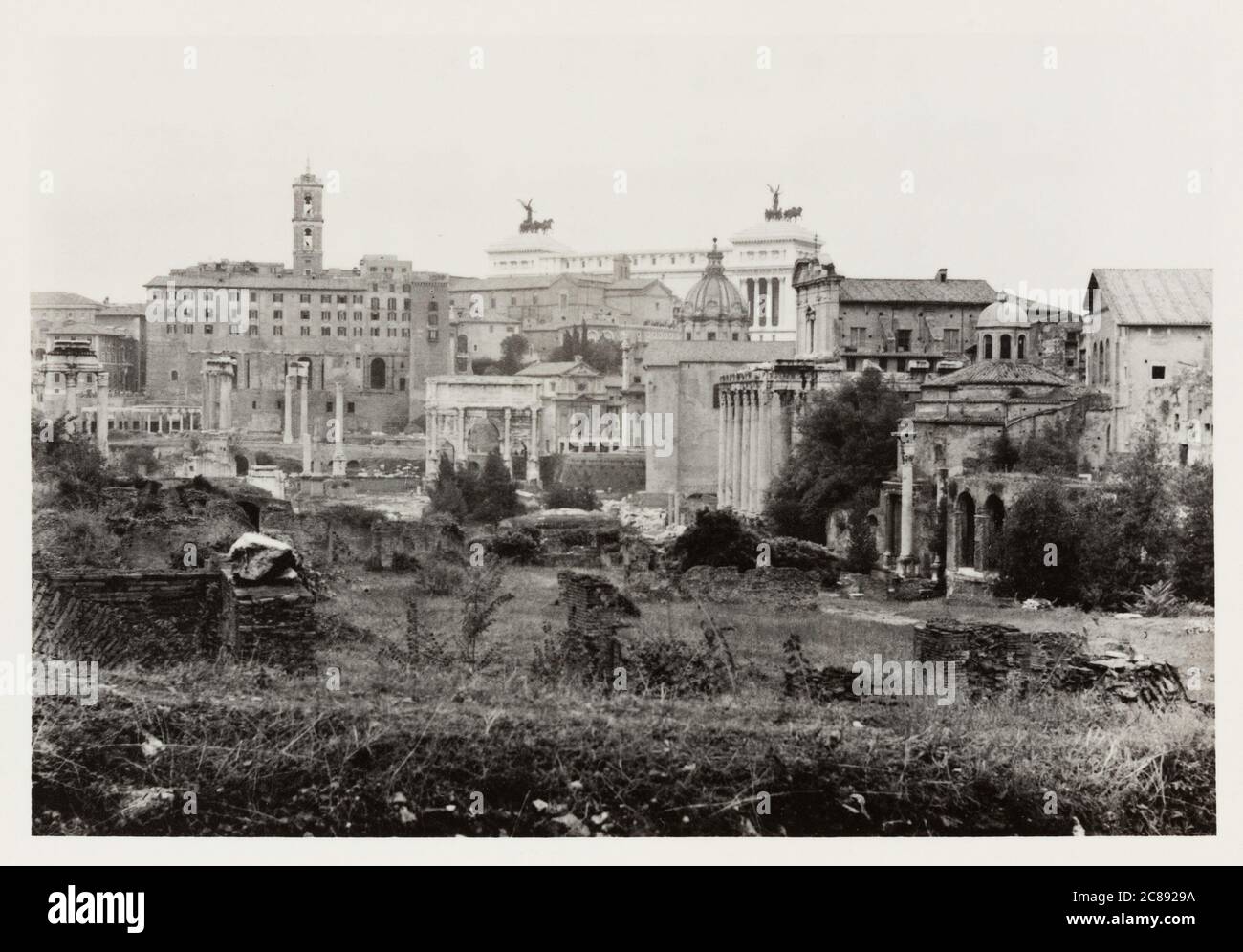 The roman forum in October 1951, Rome, Italy Stock Photo - Alamy