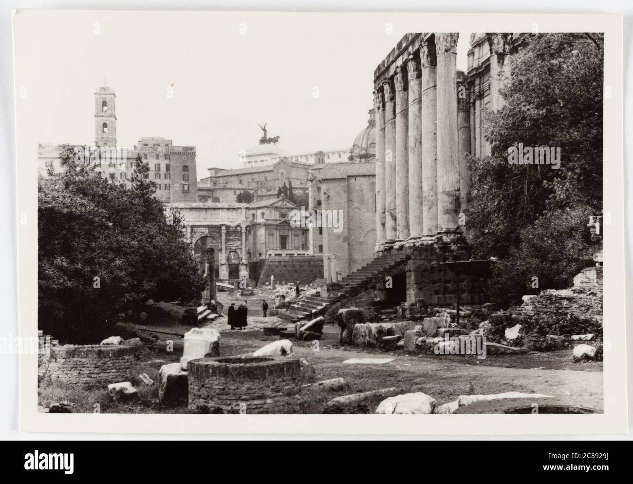 The roman forum in October 1951, Rome, Italy Stock Photo - Alamy
