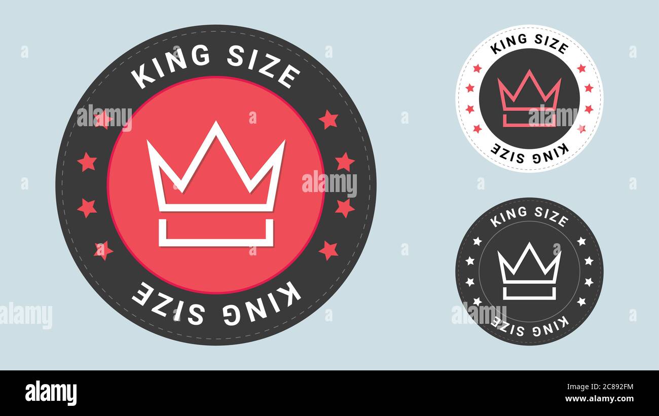 King Size stamp vector illustration. Vector certificate icon. Vector ...