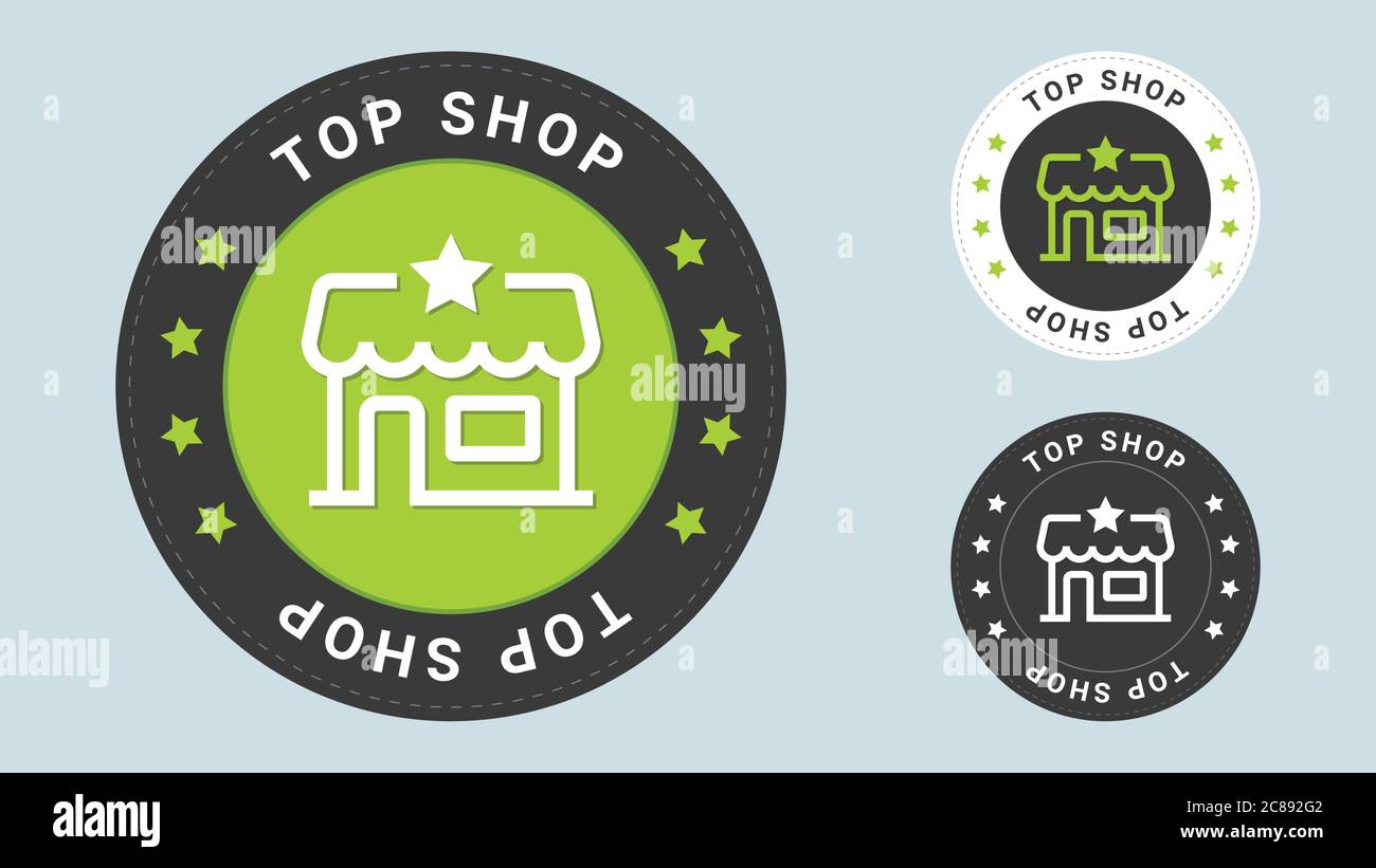 Top Shop stamp vector illustration. Vector certificate icon. Vector ...