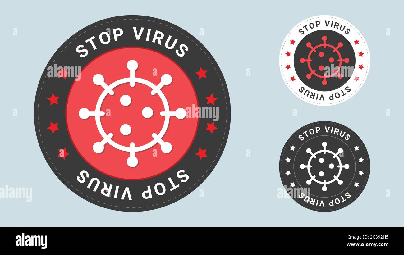 Stop virus stamp vector illustration. Stop Coronavirus. Vector ...