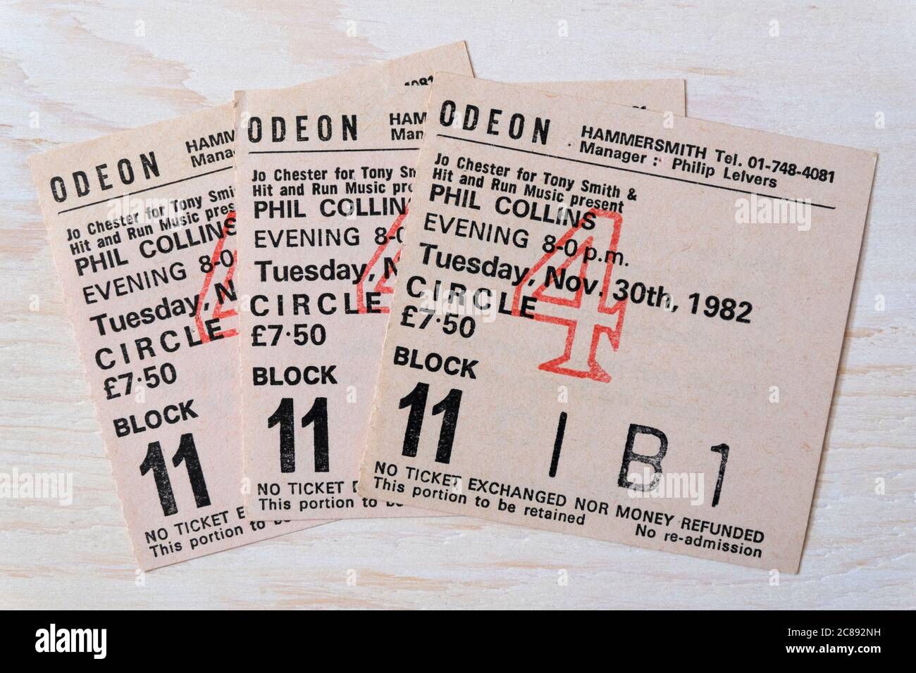 Concert tickets 1980s hi-res stock photography and images - Alamy
