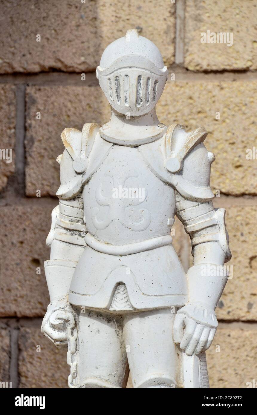 Rock Statue of a Medieval Armor Soldier Stock Photo - Alamy