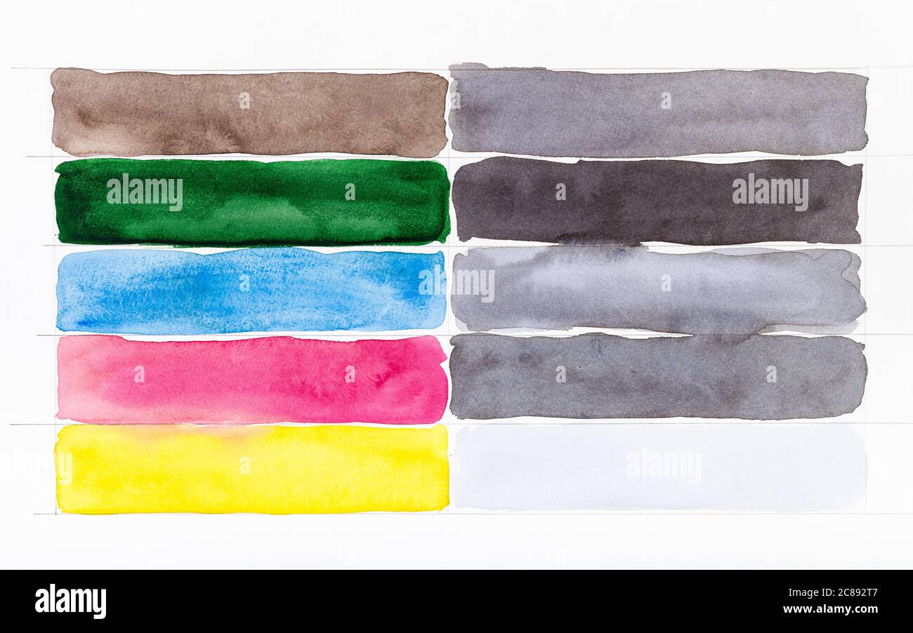 training drawing on selection of tonality and brightness of color ...