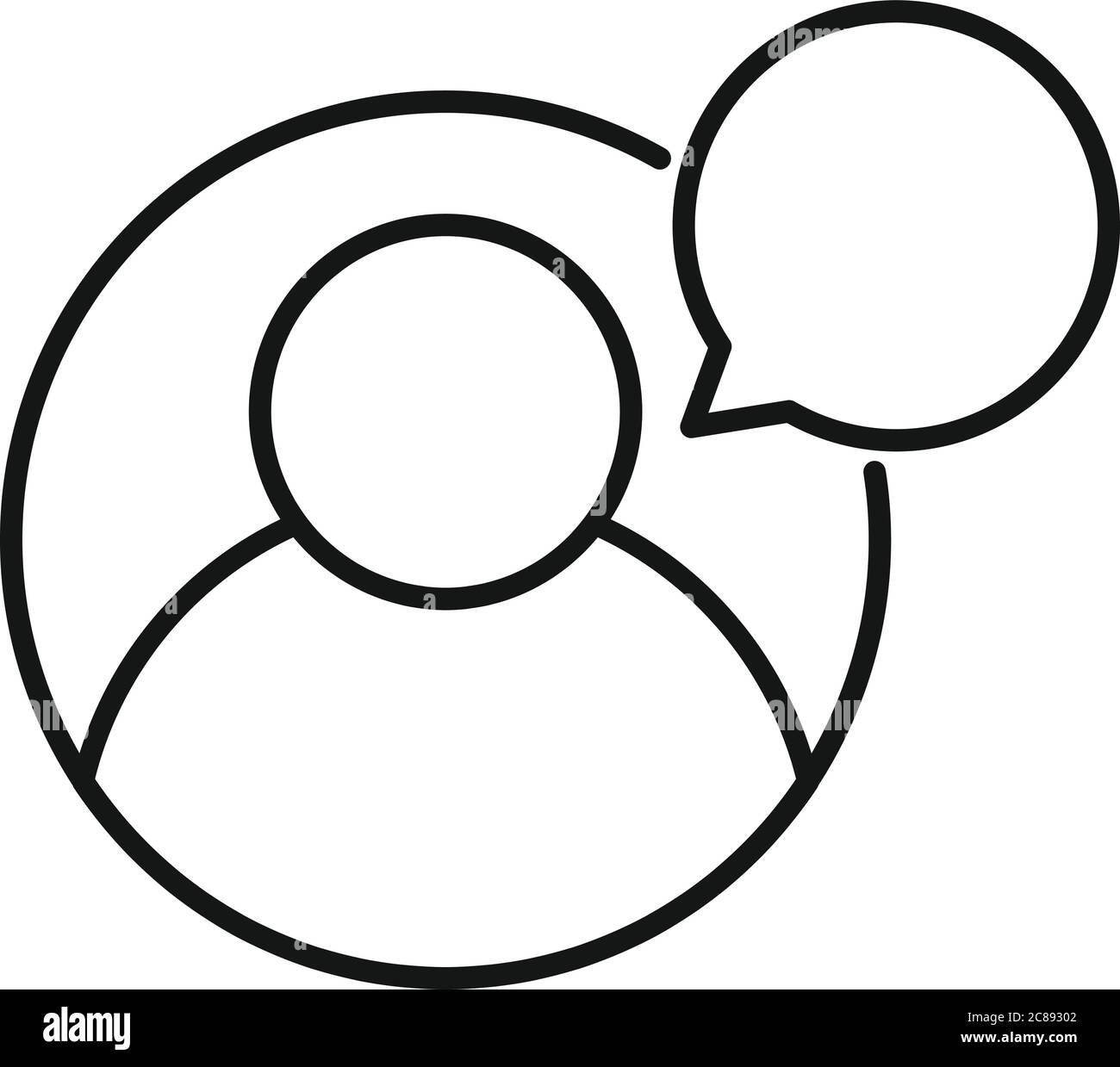 Storyteller avatar icon. Outline storyteller avatar vector icon for web ...