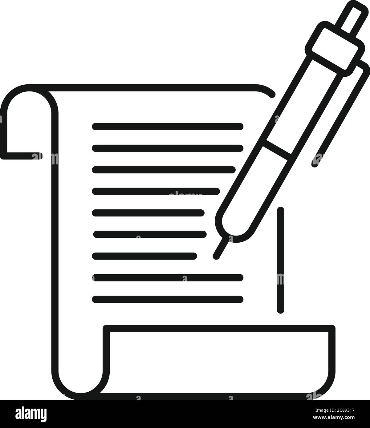 Storyteller writing paper icon. Outline storyteller writing paper ...