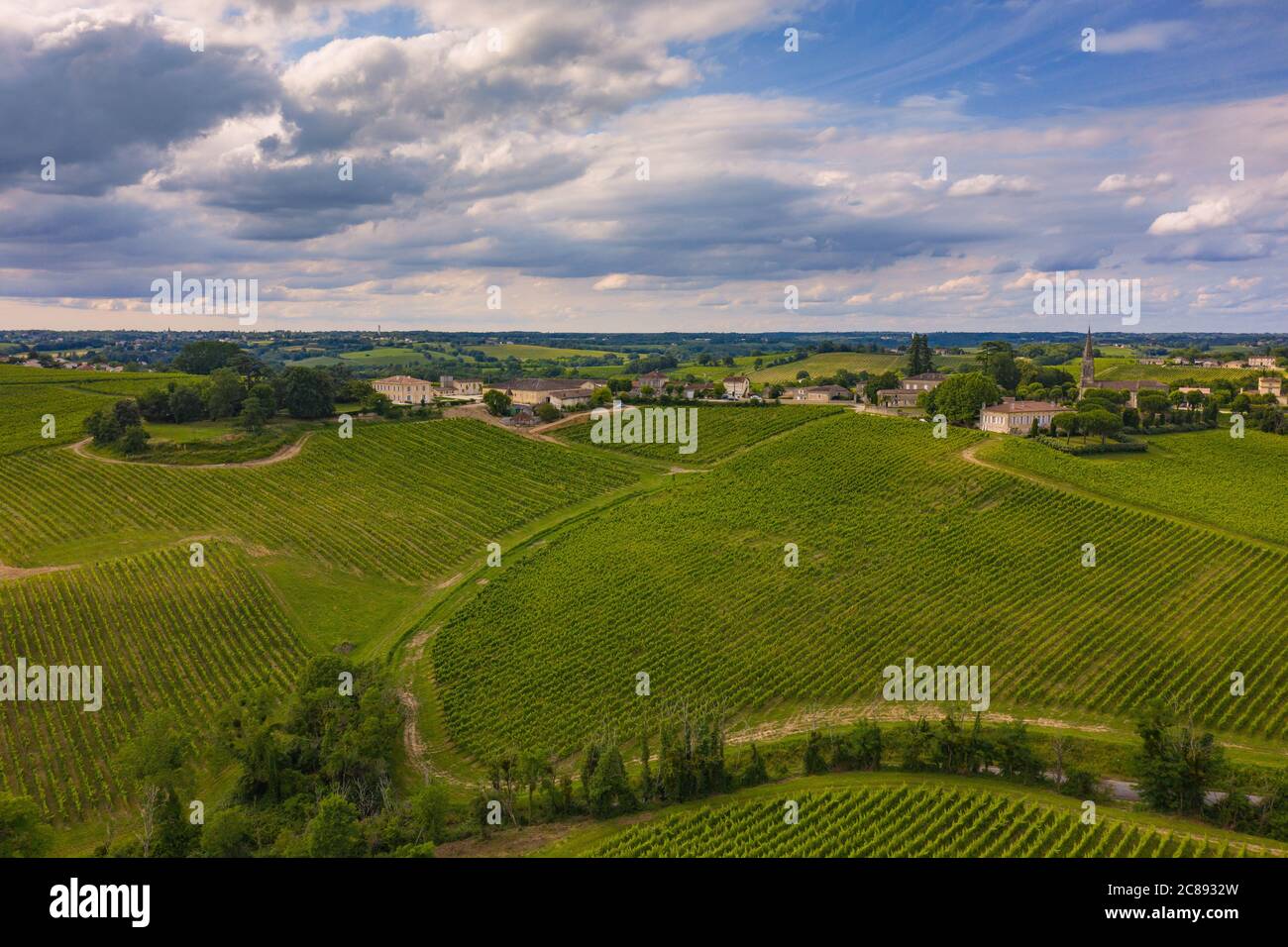 Sunset landscape bordeaux wineyard france hi-res stock photography and ...