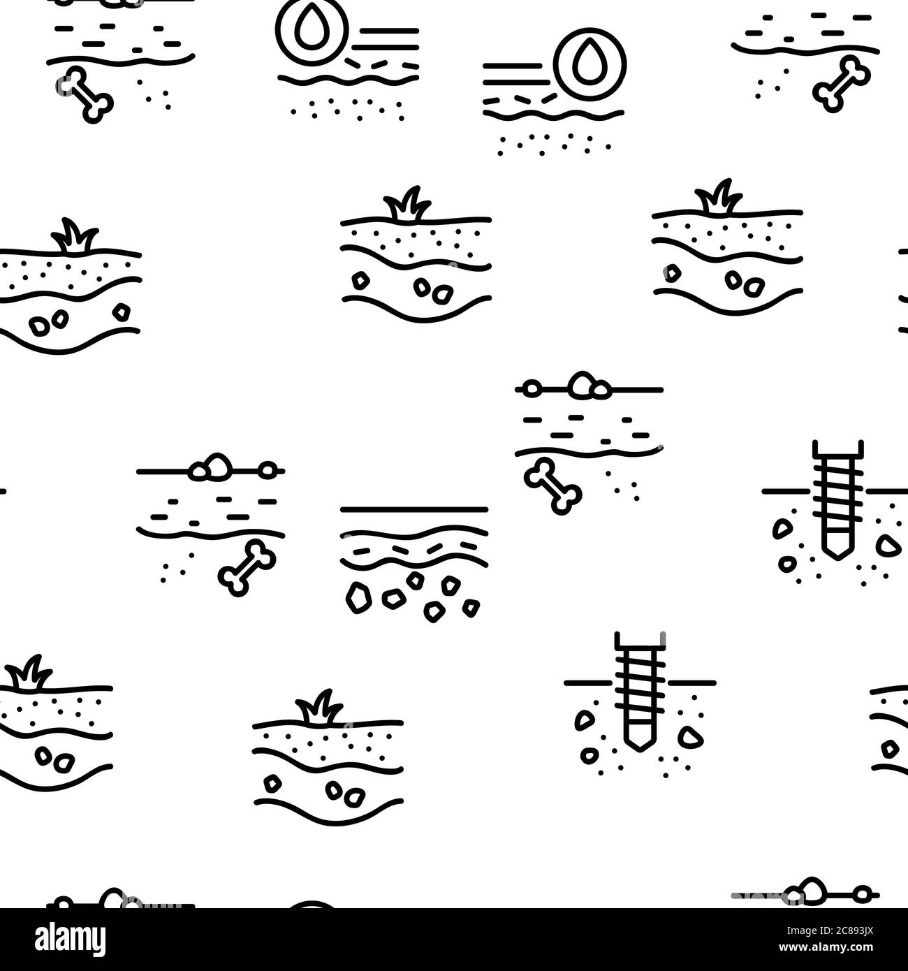 Soil Ground Research Vector Seamless Pattern Stock Vector Image & Art ...