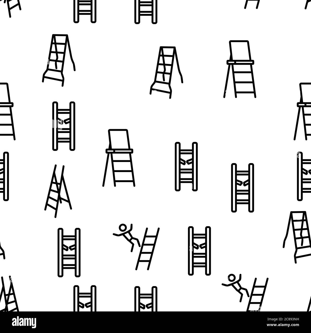 Broken metal ladder Stock Vector Images - Alamy