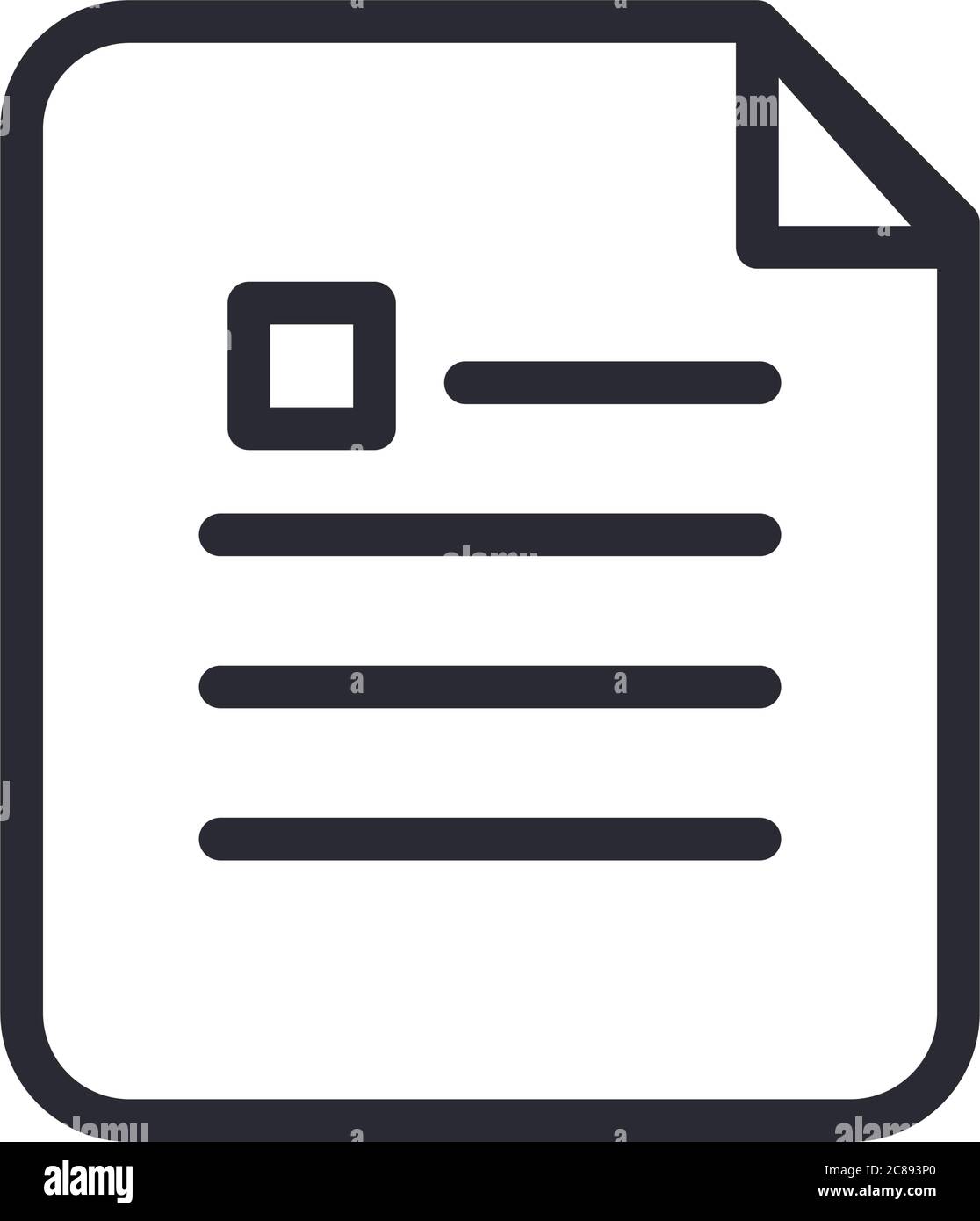 Document paper line style icon design, Data archive and information theme Vector illustration ...