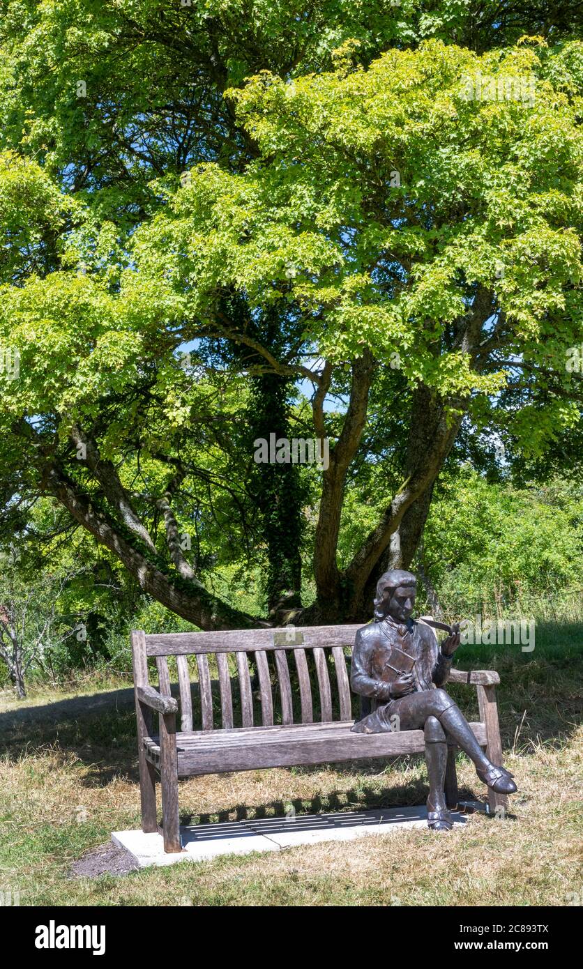 Statue of Gilbert White in the grounds of Gilbert White Gardens ...