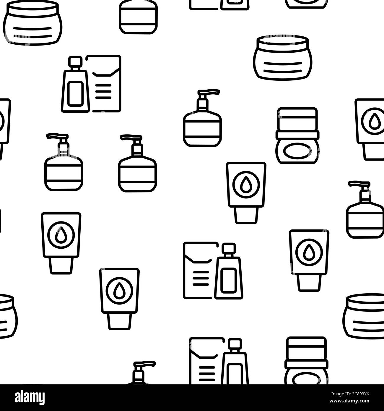 Cosmetic brush pattern vector Black and White Stock Photos & Images - Alamy