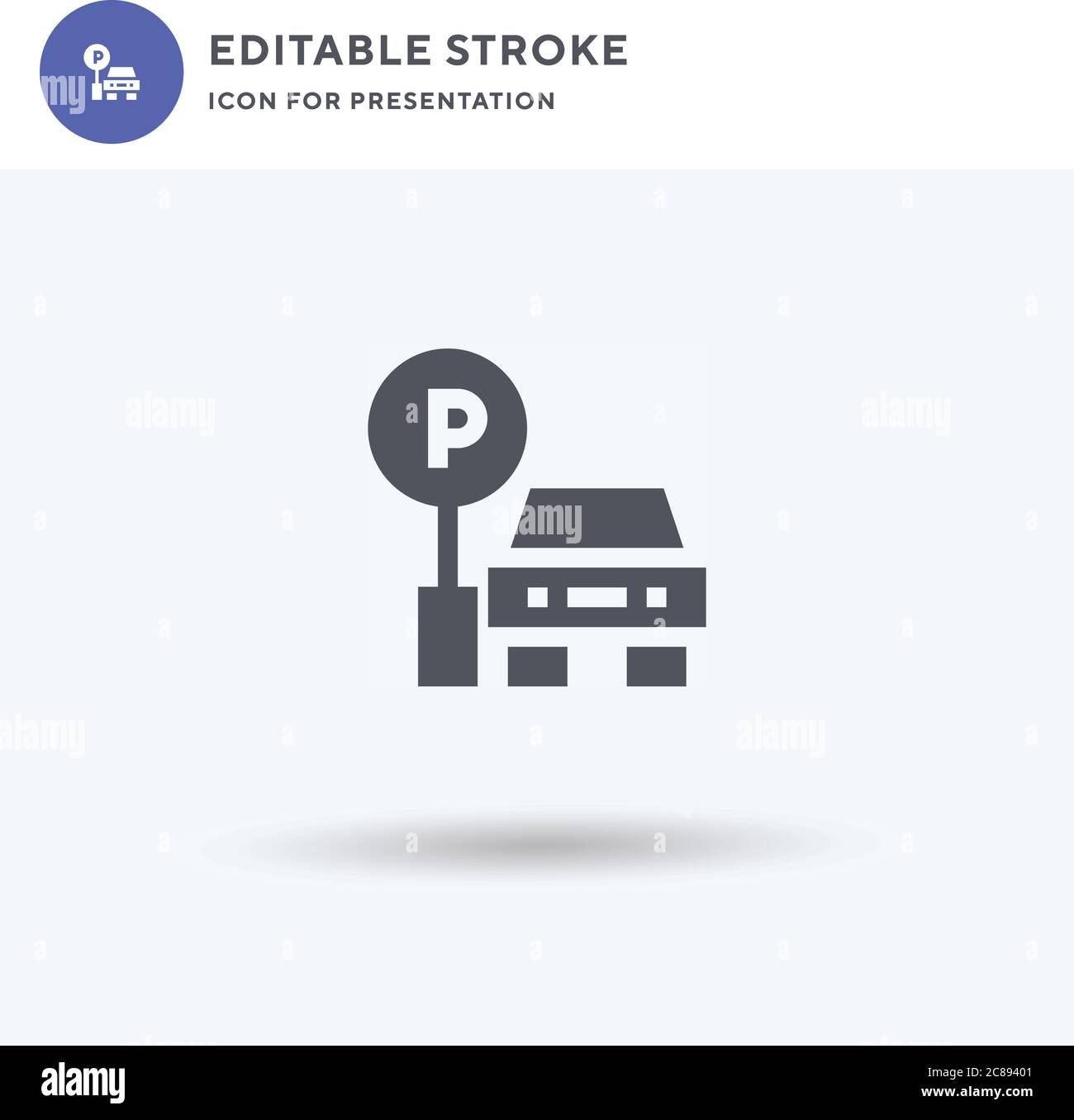 Car Parking icon vector, filled flat sign, solid pictogram isolated on ...