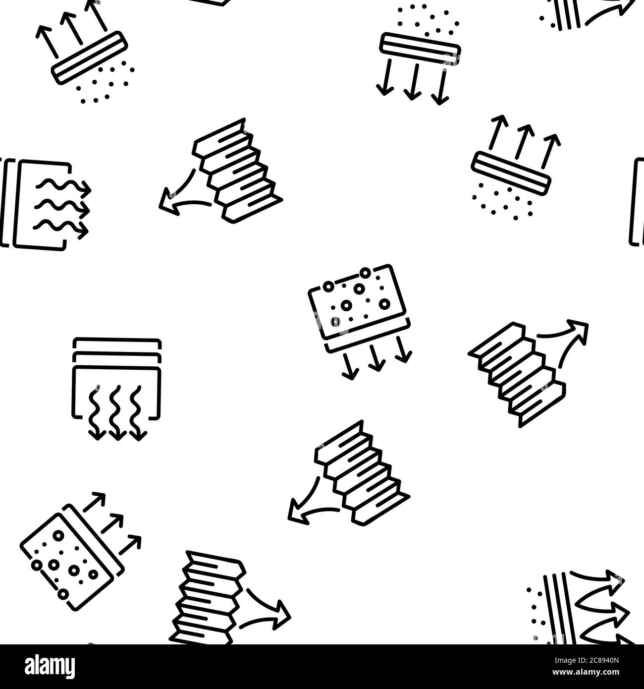 Air Filter And Airflow Vector Seamless Pattern Stock Vector Image & Art ...