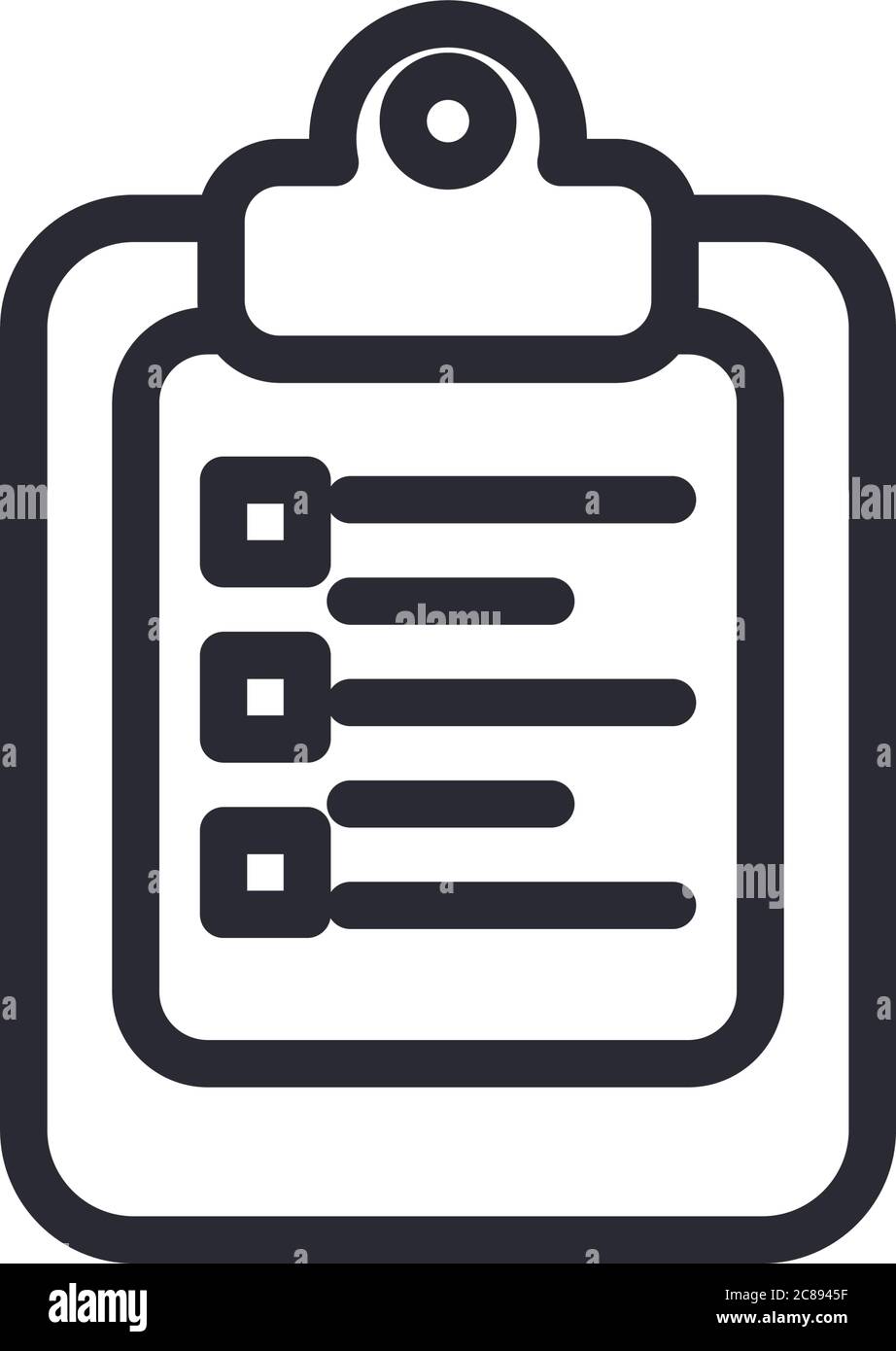 Document board with options line style icon design, Questionary survey ...