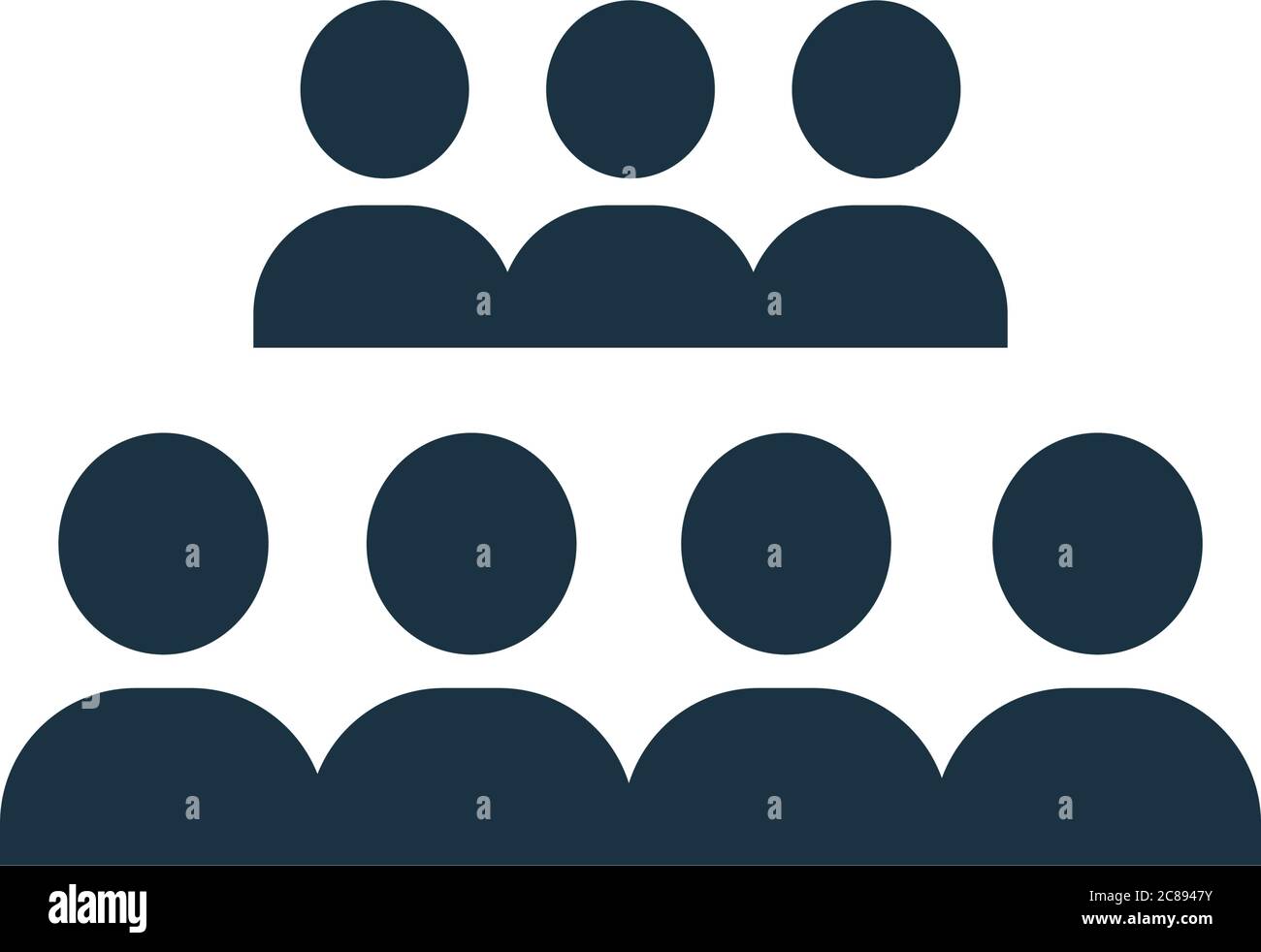 Sitting people row icon. Perfect for use in designing and developing ...