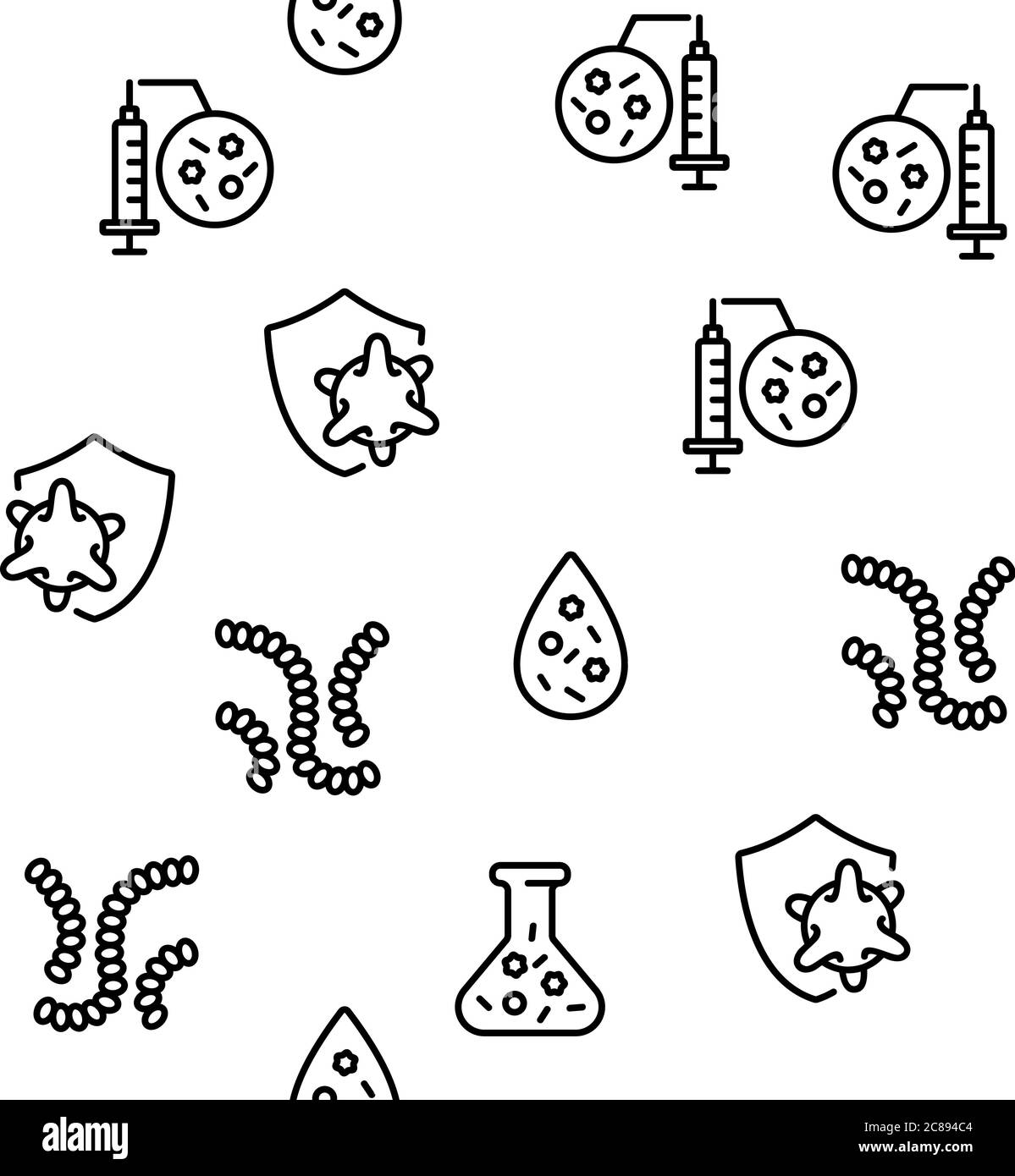 Infection And Disease Vector Seamless Pattern Stock Vector Image & Art ...
