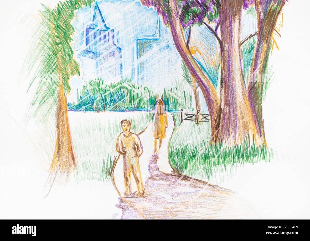 Drawing high rise buildings hi-res stock photography and images - Alamy