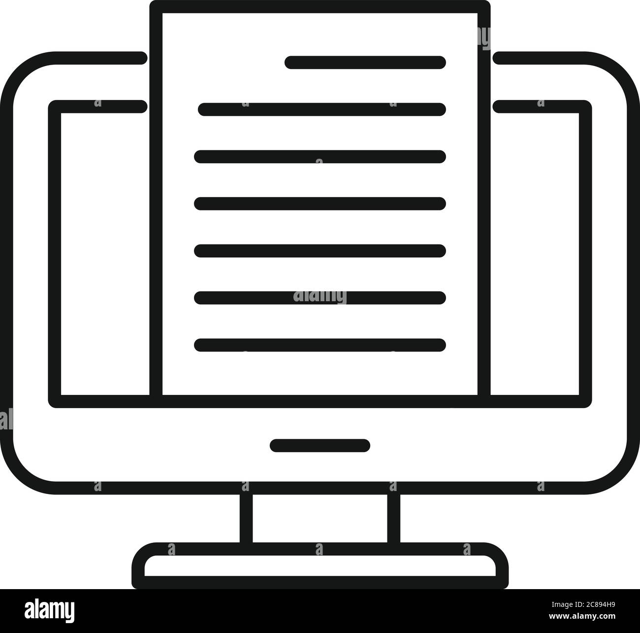 Storyteller computer monitor icon. Outline storyteller computer monitor ...