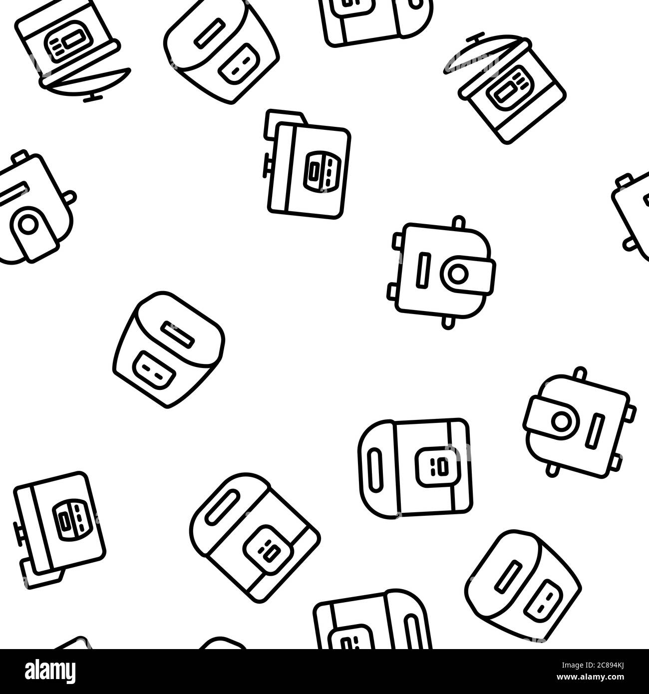 Rice Cooker Equipment Vector Seamless Pattern Stock Vector Image & Art ...
