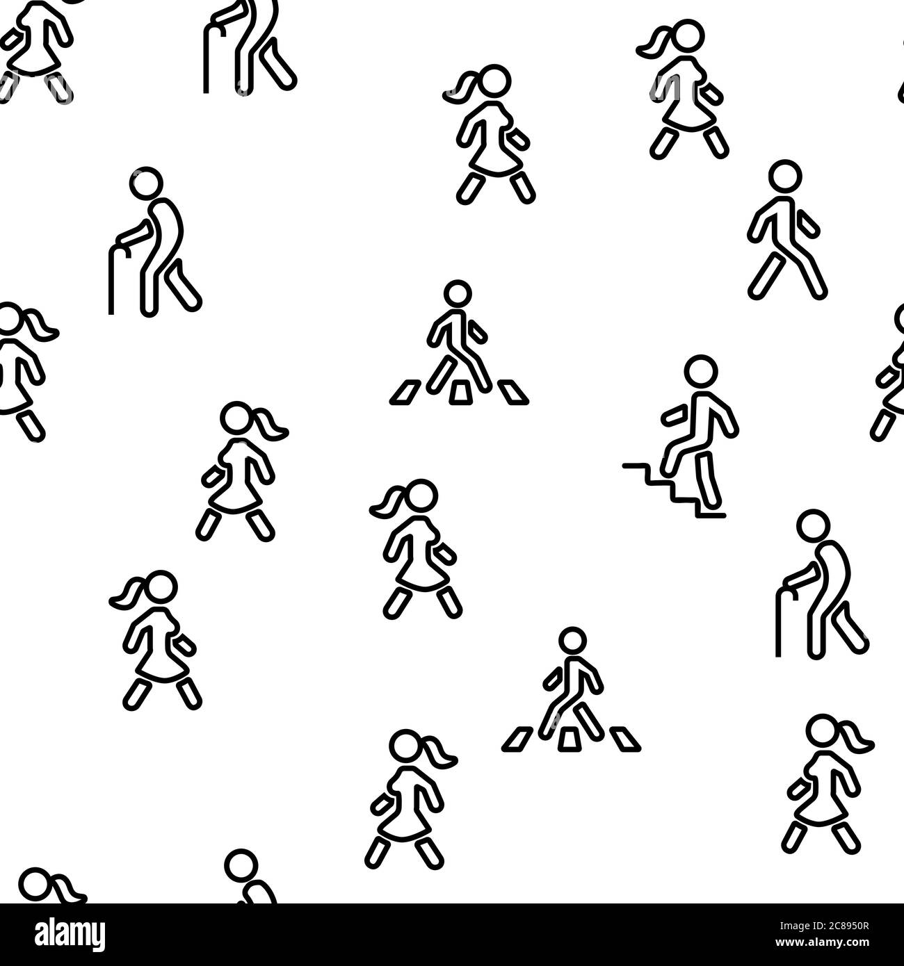 Elderly walking stairs Stock Vector Images - Alamy