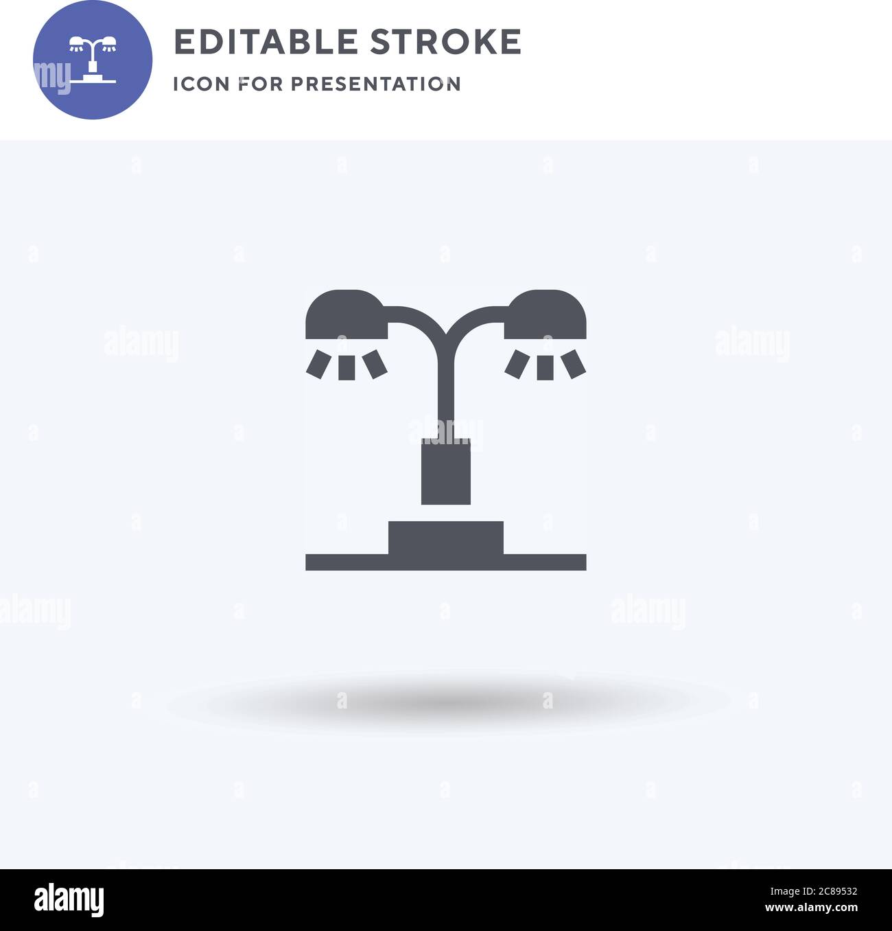 Street Light icon vector, filled flat sign, solid pictogram isolated on ...