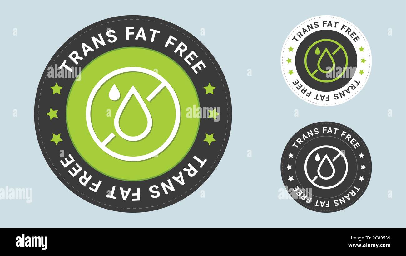 Trans Fat Free stamp vector illustration. Vector certificate icon ...