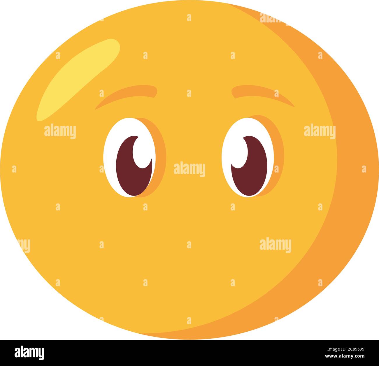 emoji face without mouth flat style icon vector illustration design ...