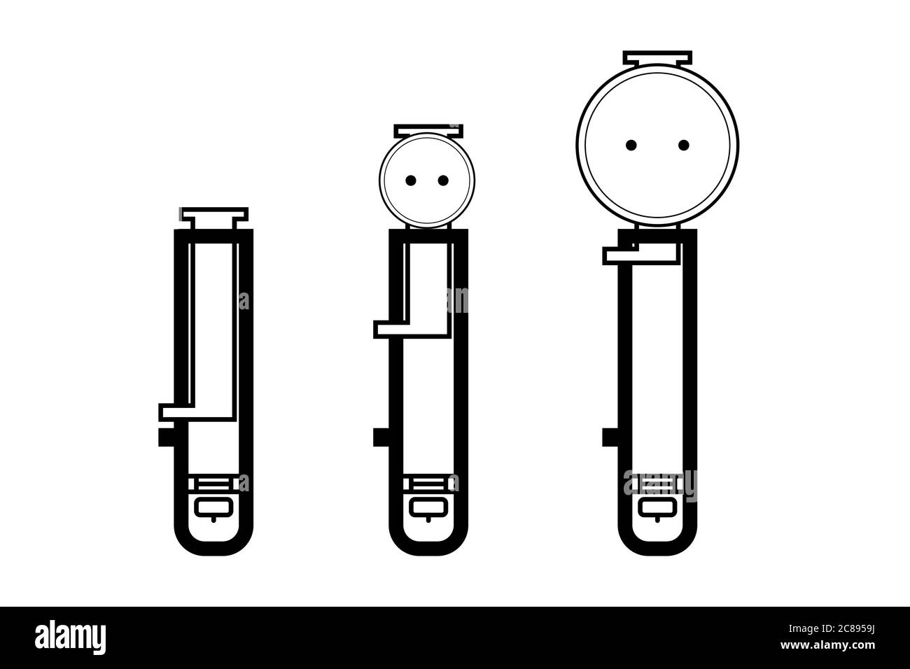 Buttonhole sewing machine foot set. Vector illustration button holes ...