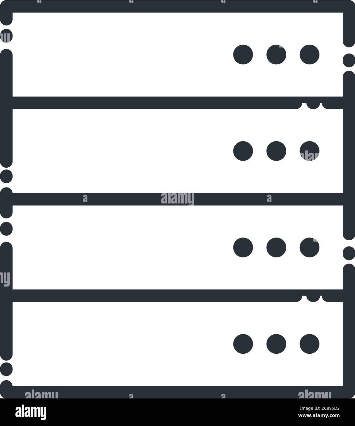 Web hosting line style icon design, Big data center base security system and hardware Vector ...
