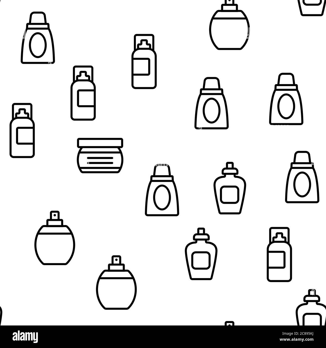 Cosmetic brush pattern vector Black and White Stock Photos & Images - Alamy