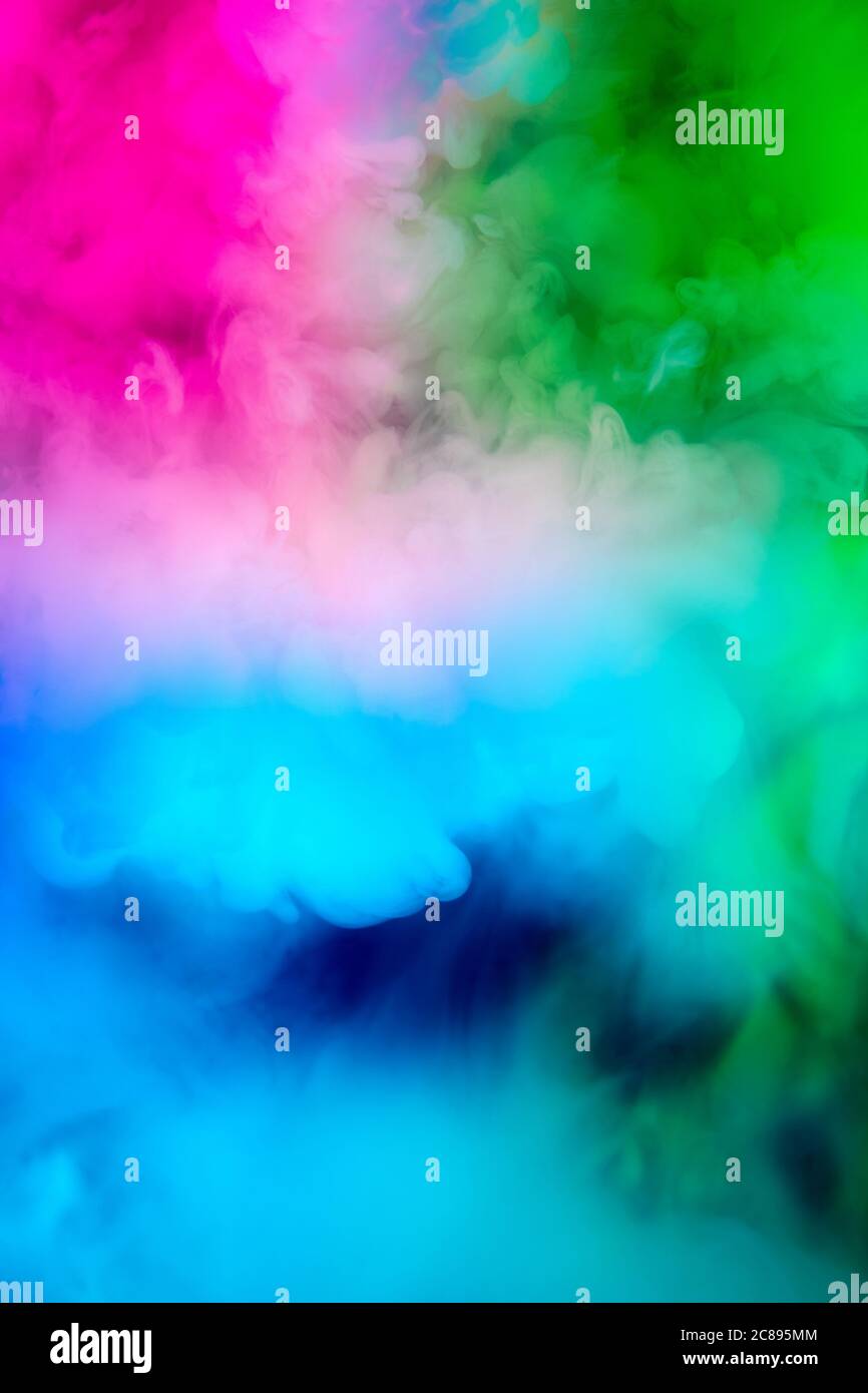 Blowing Colorful Smoke